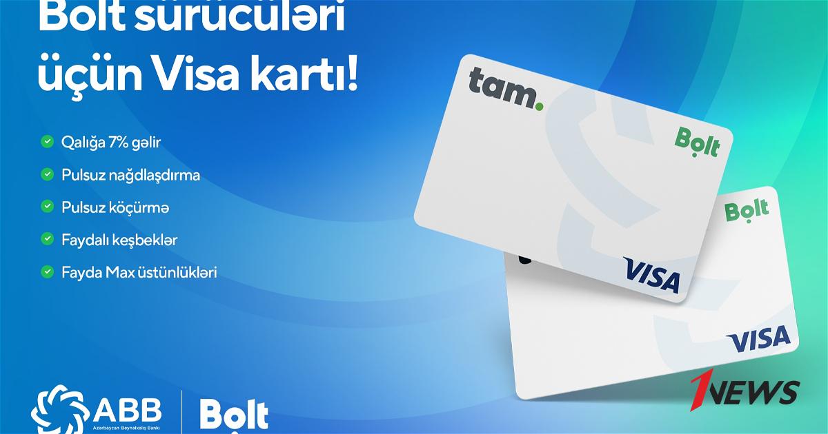 Специальная карта Visa для водителей Bolt от Банка ABB! | 1news.az | Новости