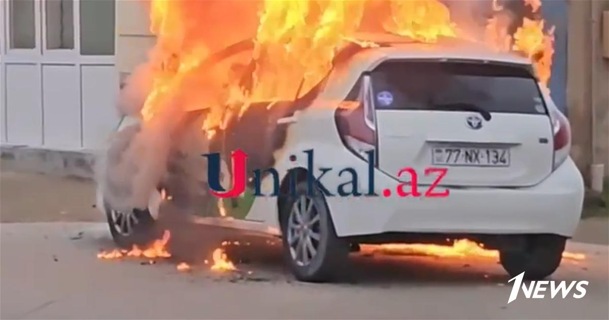 В Абшеронском районе загорелась машина Bolt – ВИДЕО | 1news.az | Новости