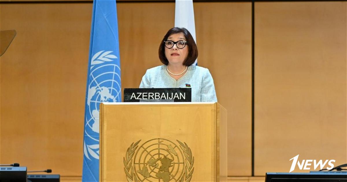 Спикер Милли Меджлиса Сахиба Гафарова выступила на 5-й Всемирной Конференции Спикеров ...